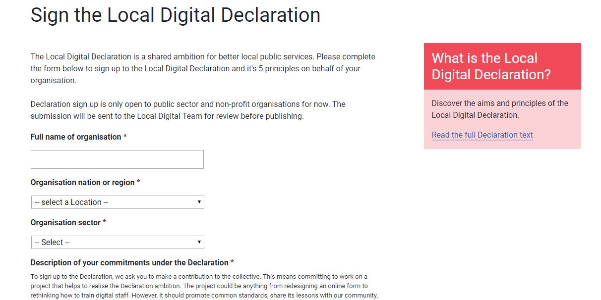 Reasons to sign the Declaration and iterations to the service – MHCLG ...